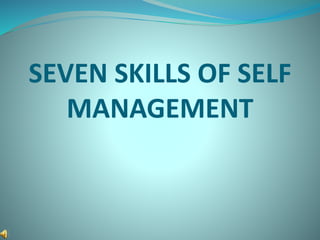 Self management ppt | PPTX