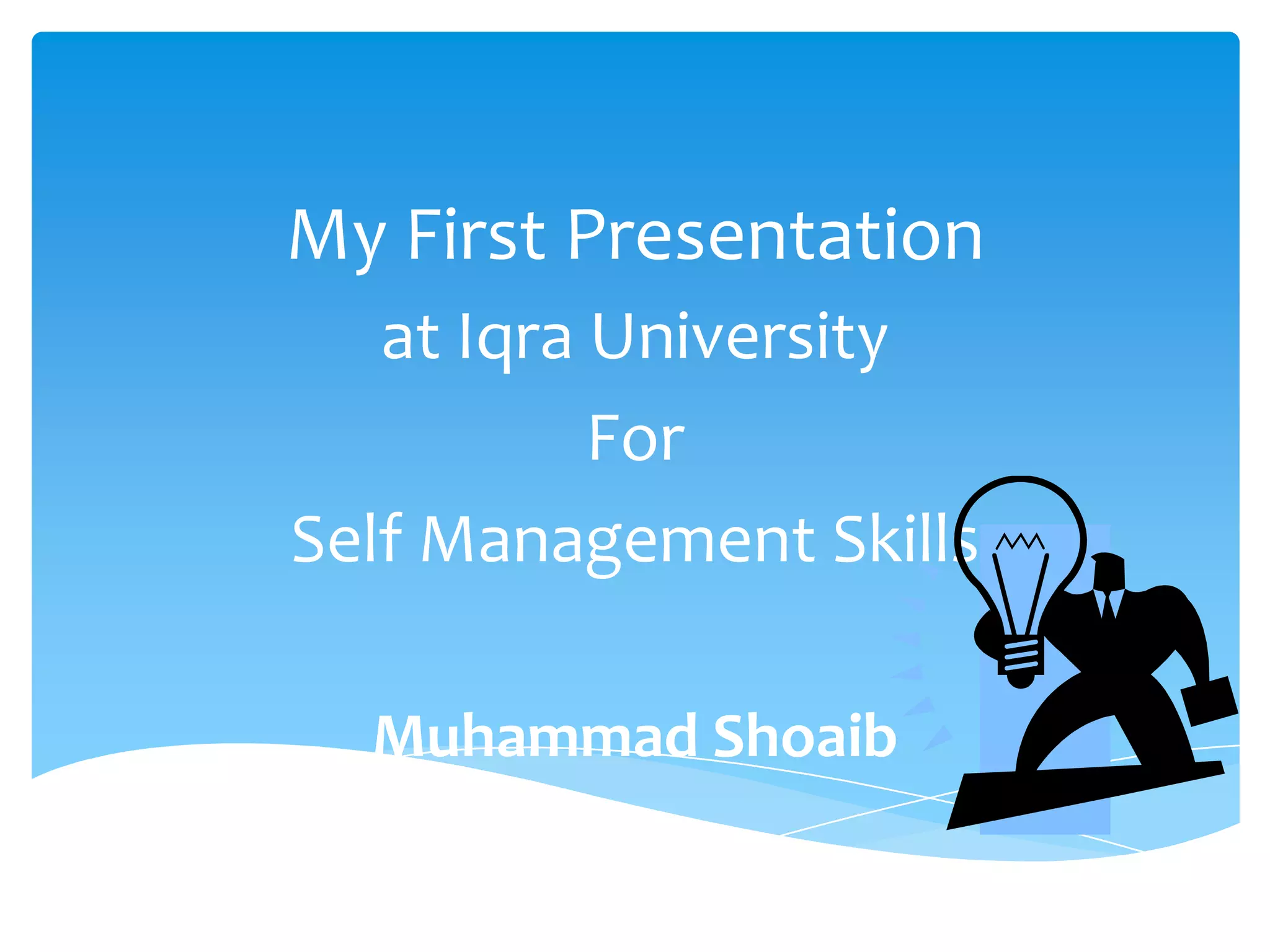 Self management skills | PPT
