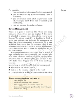 Self management Skills.pdf | Men\'s Health | Healthy Living