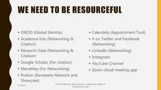 Self marketing tools and strategies for academic researchers | PPT