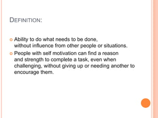 Self motivation | PPT