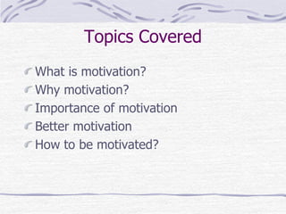 Self Motivation for College Students | PPTX