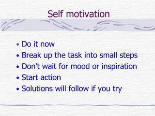 Self Motivation for College Students | PPTX