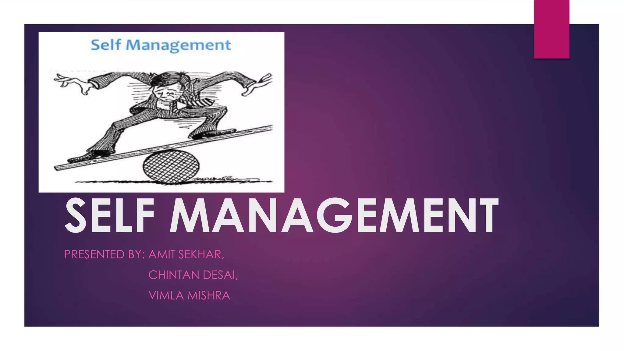 Self management | PPTX