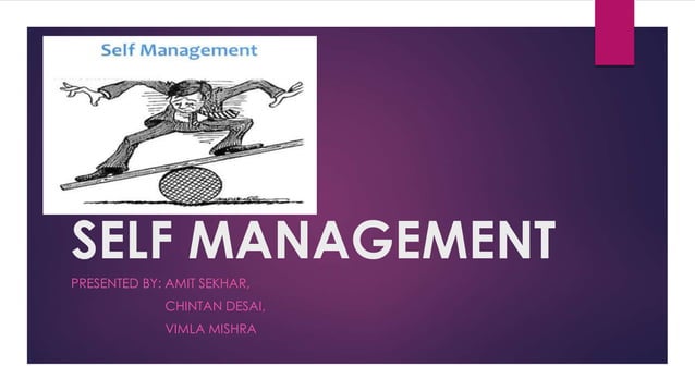 Self management | PPTX