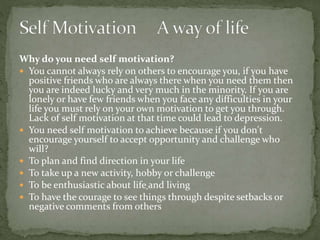 Self motivation | PPT