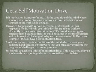 Self motivation | PPT