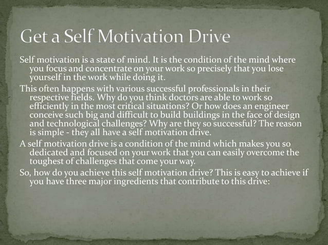 Self motivation | PPT