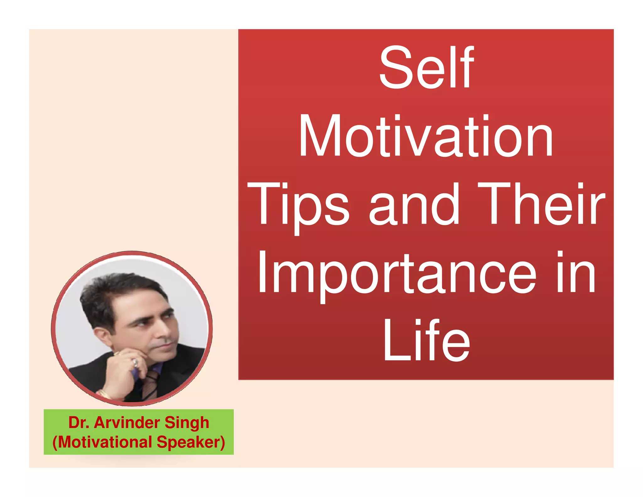 Self motivation and its importance in life | PDF