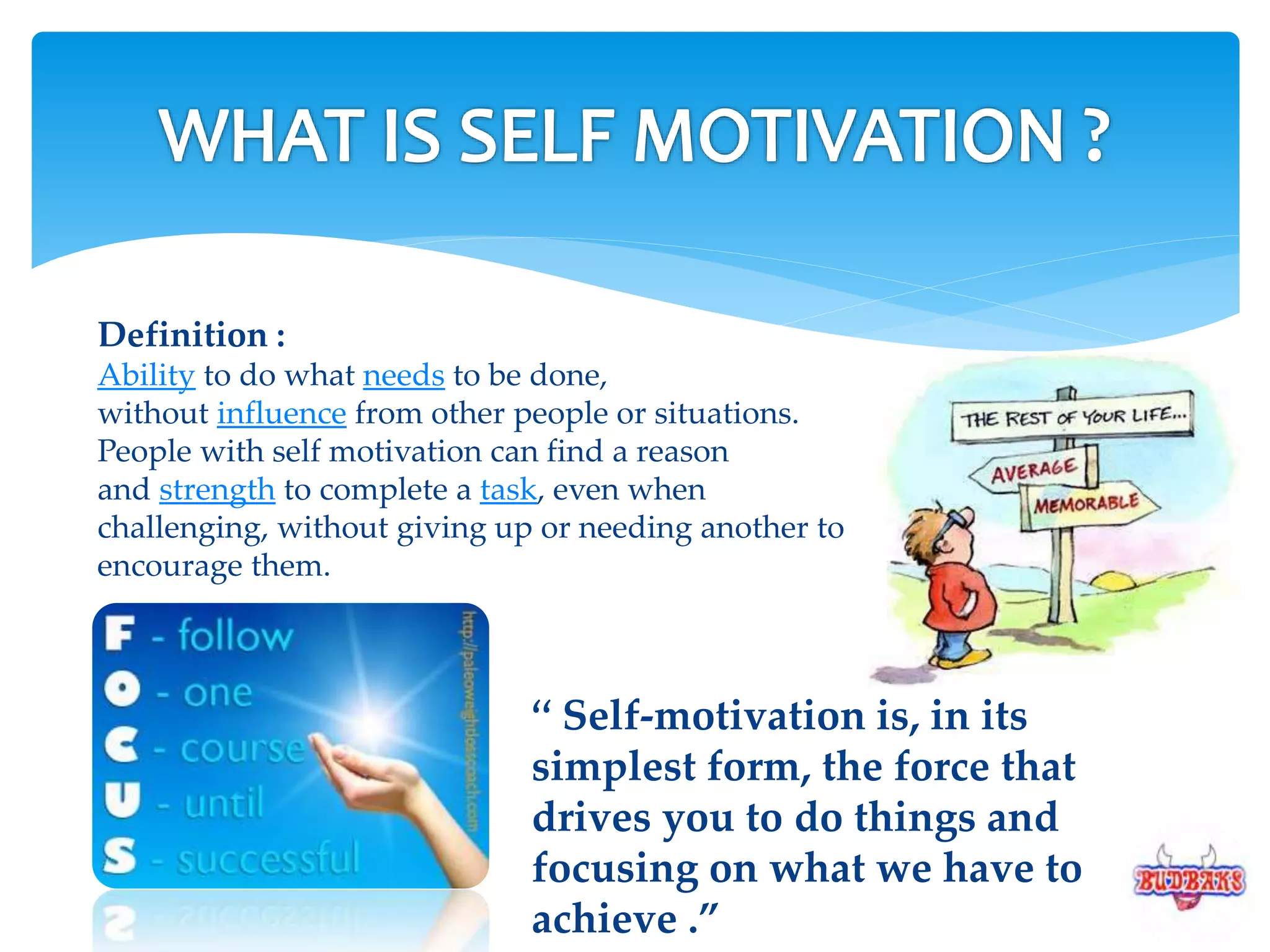 Self motivation & goal setting | PPT