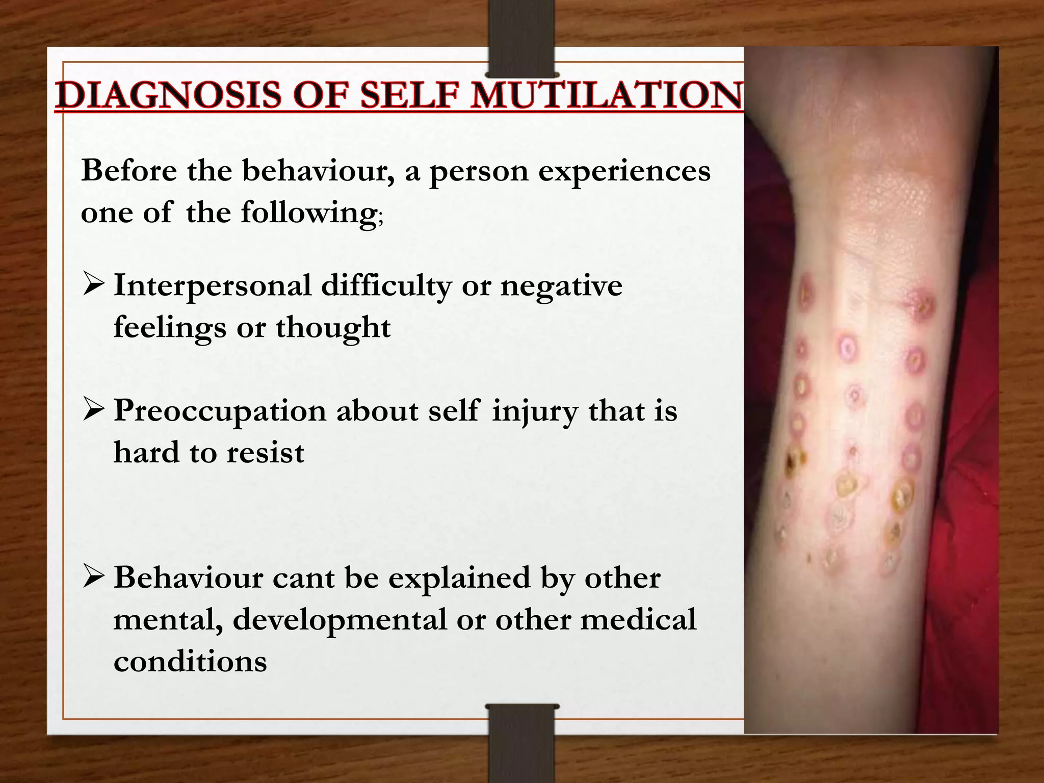 Self mutilation | PPTX