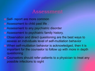 Self mutilation | PPT