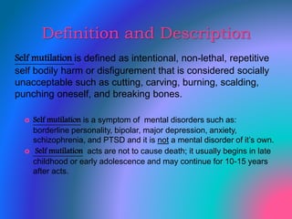 Self mutilation | PPT
