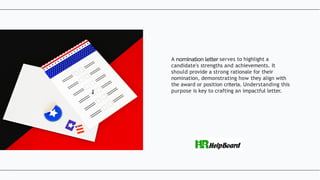 Self nomination letter sample , How to Write an Award Nomination ...