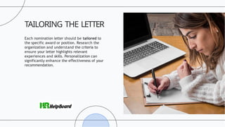 Self nomination letter sample , How to Write an Award Nomination ...