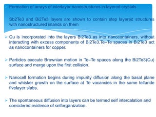 Self organization of nanostructured materials | PPTX