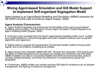 Self Organization Simulation Over Gis Based On Multi Agent Platform | PPT