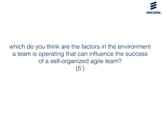 self organizing agile teams | PPT
