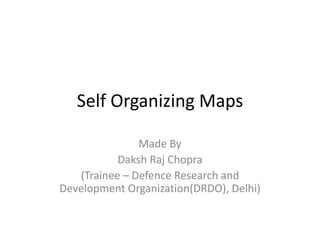 Self Organizing Maps | PPTX