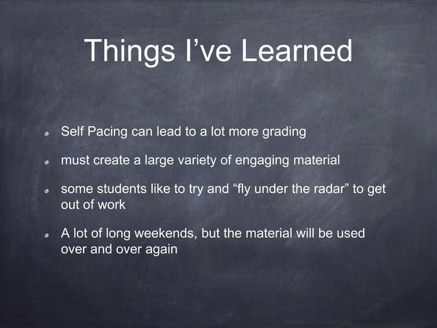 Self Pacing for the Diverse Classroom | PPT