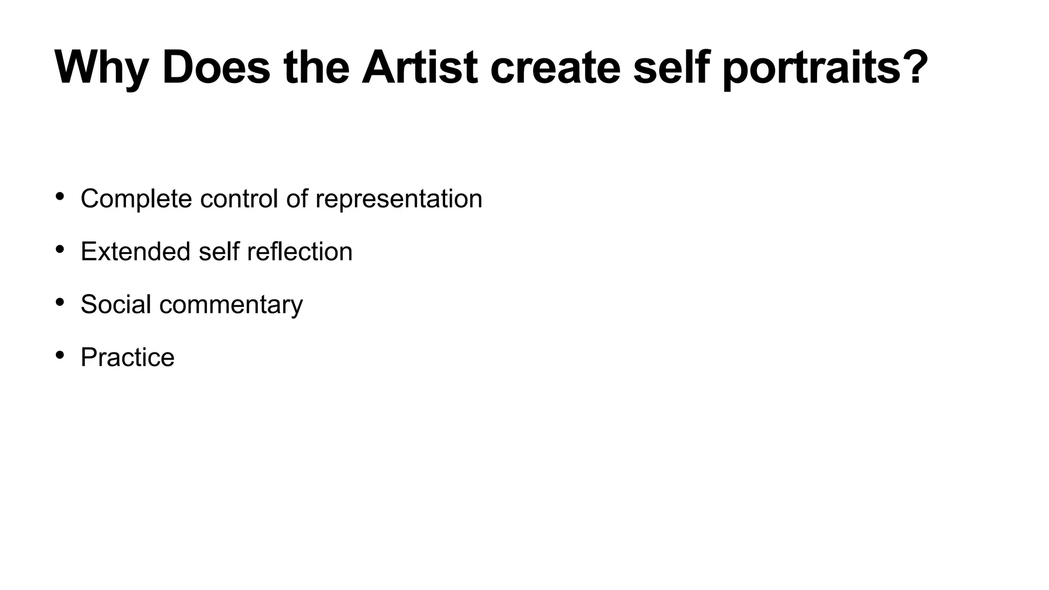 Self portrait project | PPTX