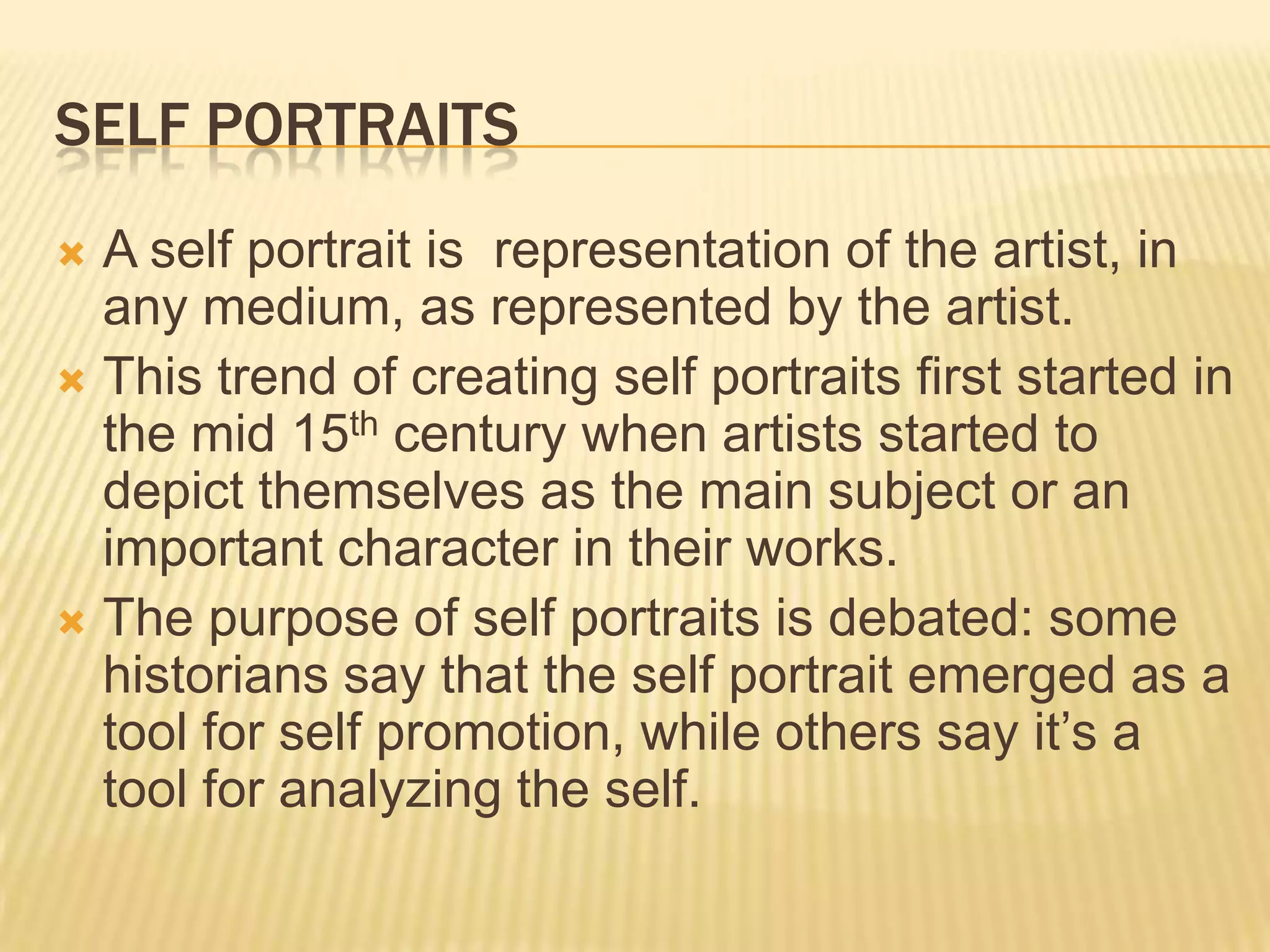 Self portraits | PPTX