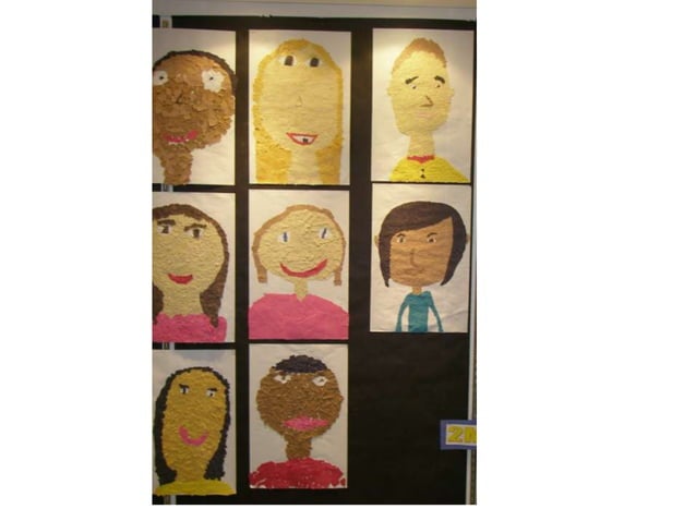 Self portraits torn paper | PPTX