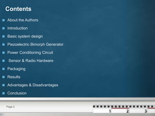 Self powered wireless sensor for indoor environment monitoring | PPT