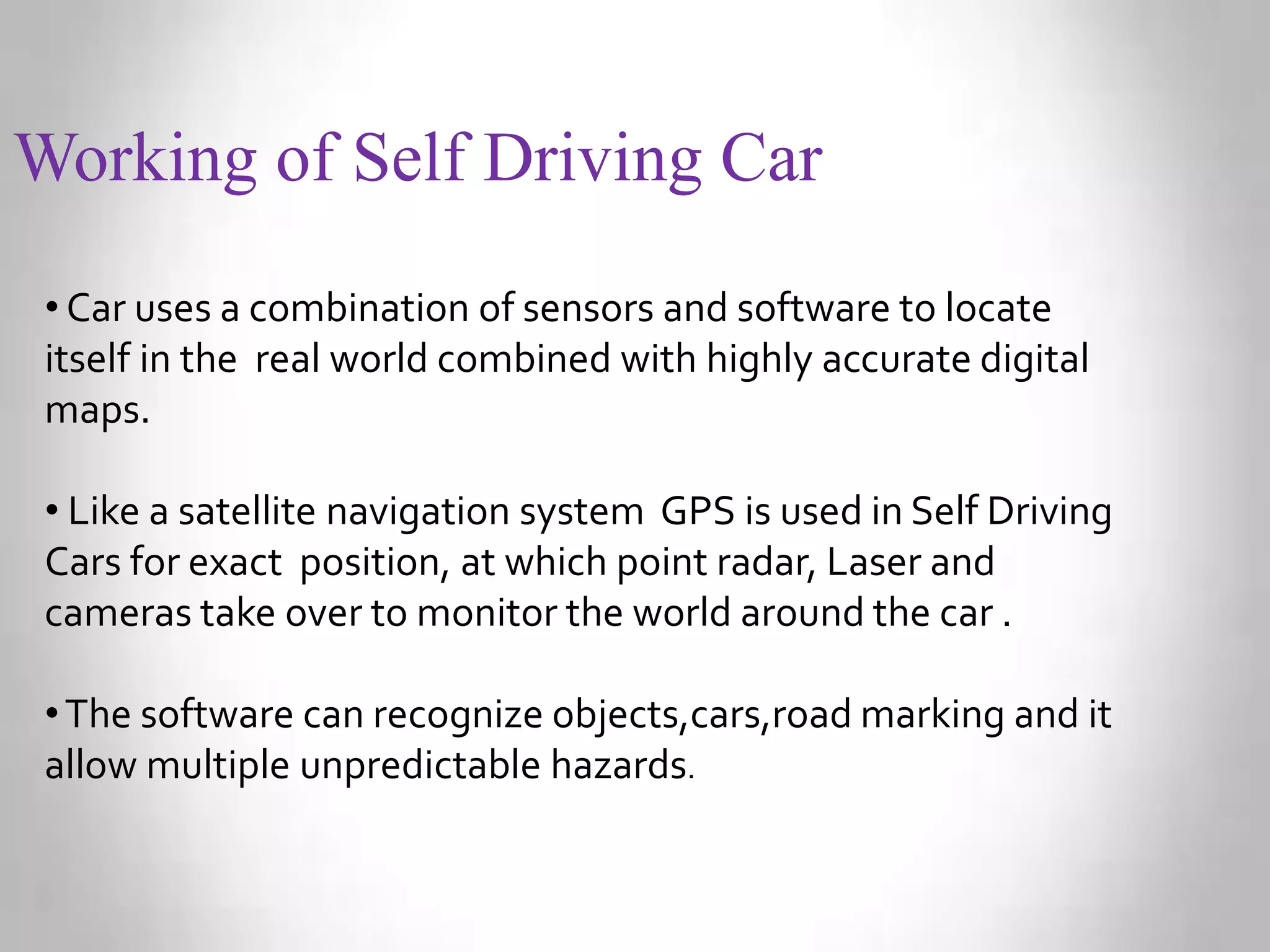 Self driving car | PPTX