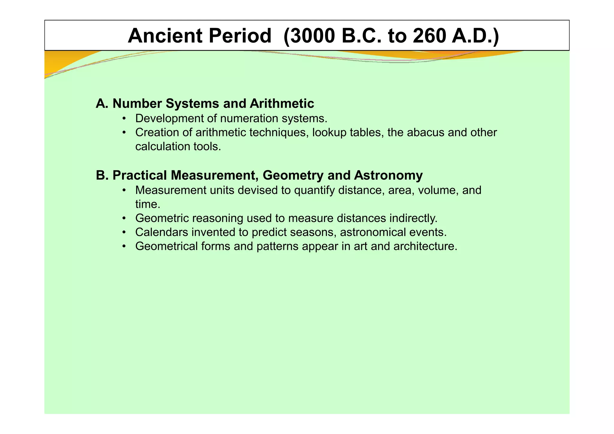 HISTORY OF MATHEMATICS SLIDE PRESENTATION;Resmi | PDF