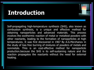 self propagating high temperature synthesis.ppt