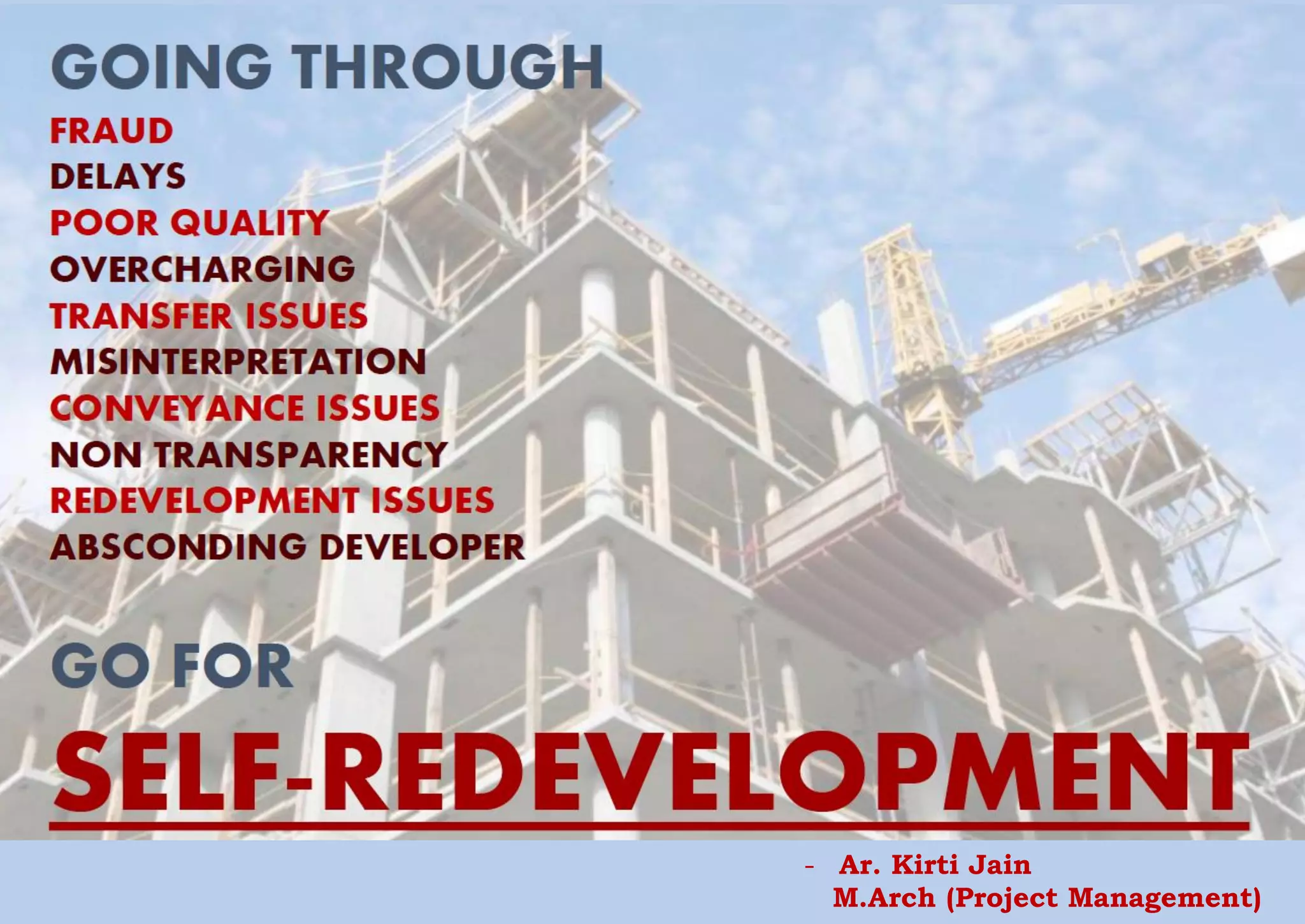 Self Redevelopment of Housing Society | PDF