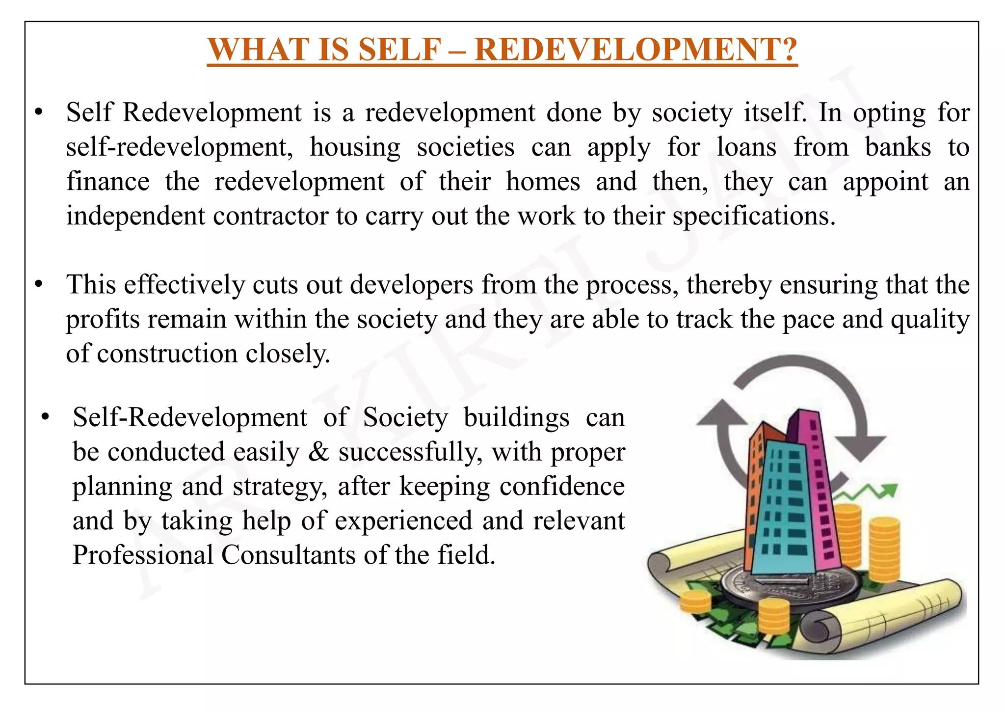 Self Redevelopment of Housing Society | PDF