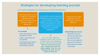 self reflection within the classroom environment | PPT