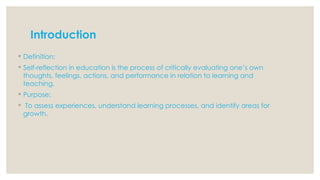 self reflection within the classroom environment | PPTX