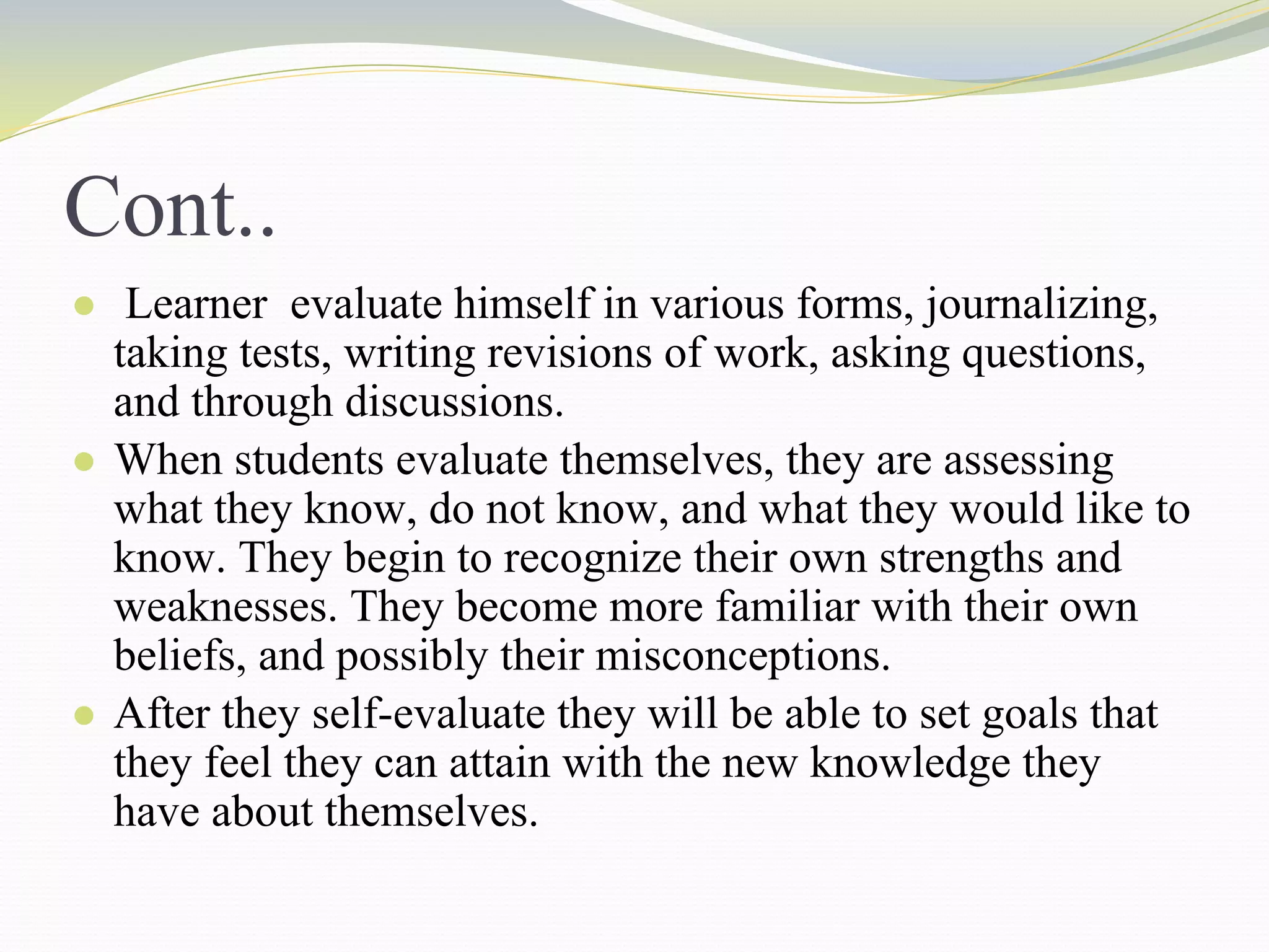 Self reflection and peer evaluation.pptx