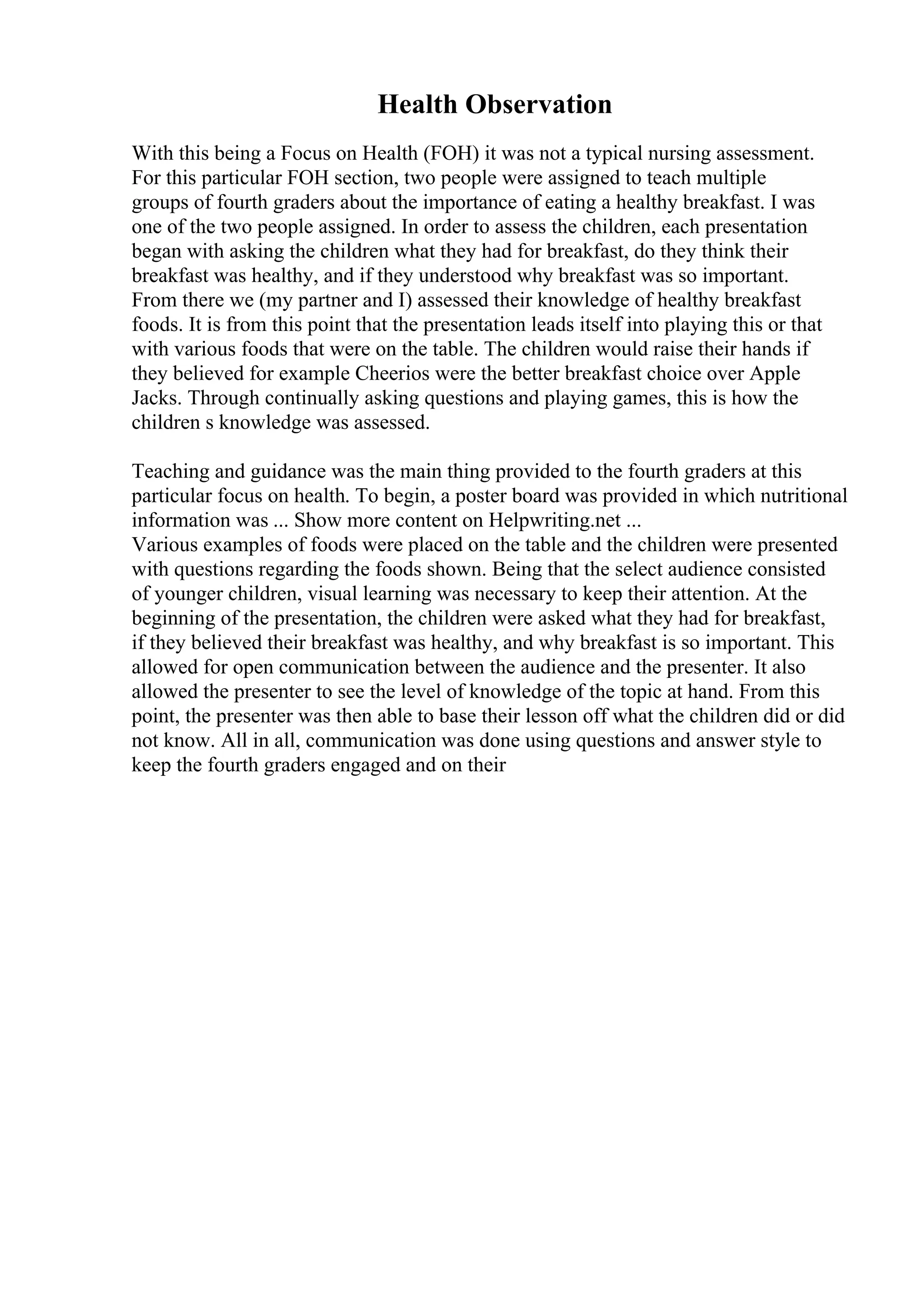 Self Reflection Essay Sample | PDF