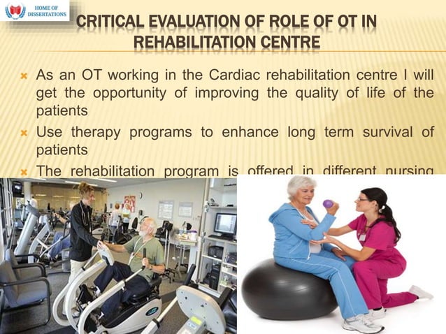 SELF Reflection Occupational Therapist for rehabilitation of Coronary ...