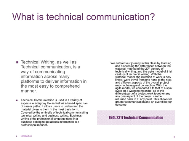 Self reflection technical writing | PPT