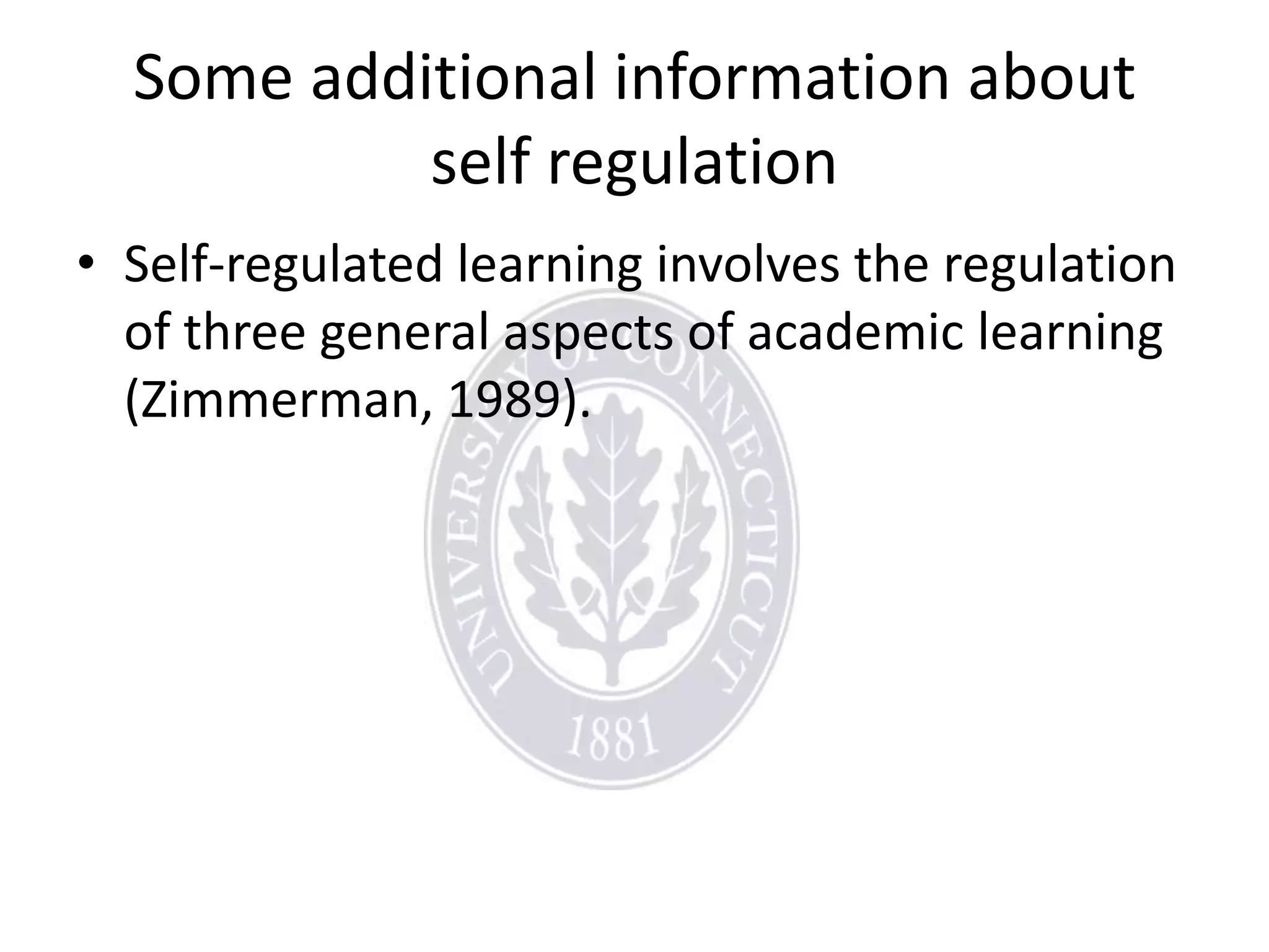 Self Regulation Theory & Strategies | PPTX