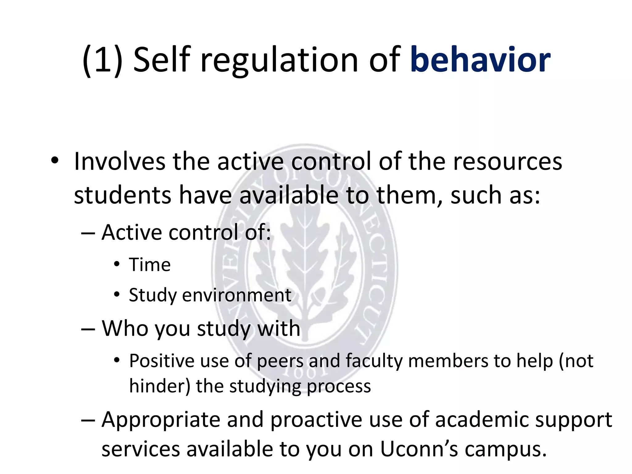 Self Regulation Theory & Strategies | PPTX