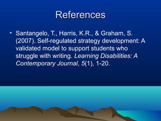 Self regulated development writing strategy | PPT