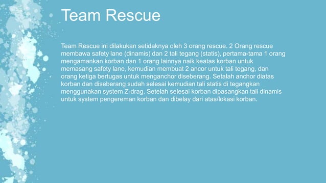 ppt presentation Self rescue dan team rescue.pptx