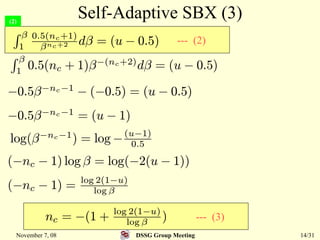 Self Adaptive Simulated Binary Crossover | PPT