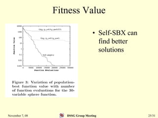 Self Adaptive Simulated Binary Crossover | PPT