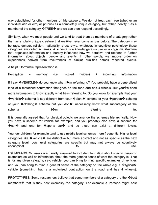 Self schemas | DOCX | Science