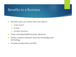 Self Service Business Intelligence | PPTX