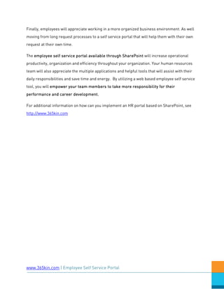 Self service portal for your employees | PDF