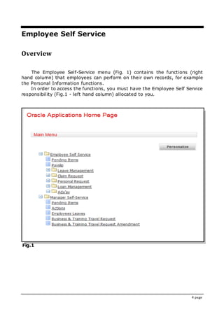 Oracle EBS R12 Self service user manual | DOC