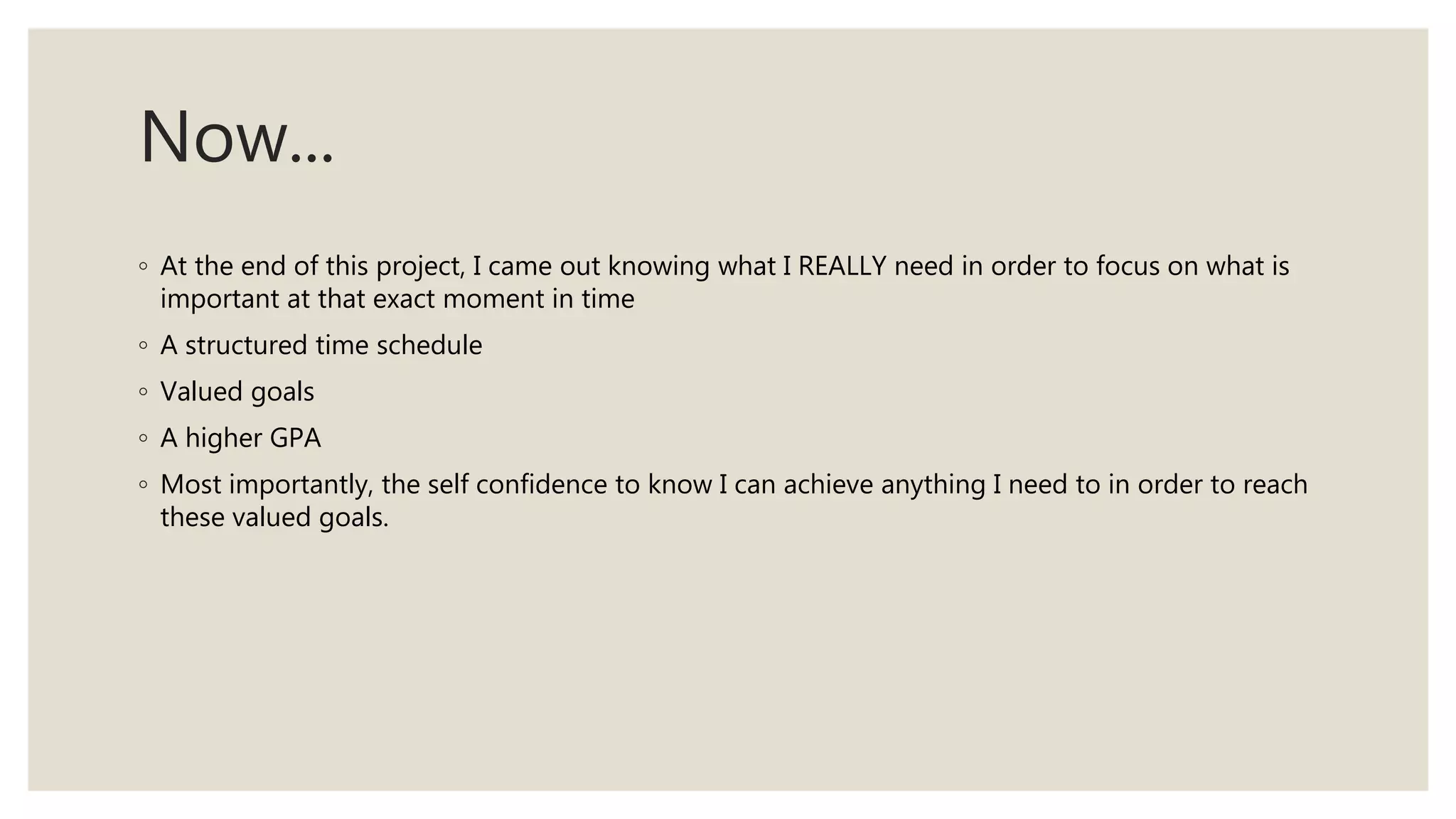 Self-Change Project | PPTX